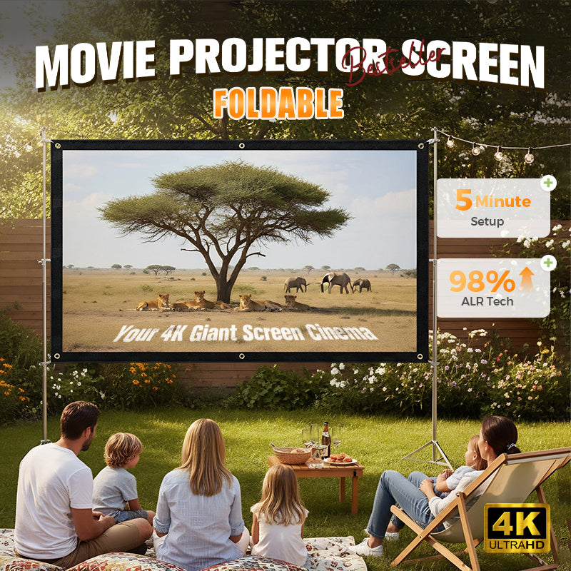 📺 High Definition Projection Screen - 120-inch Diagonal with Matte Whi ...
